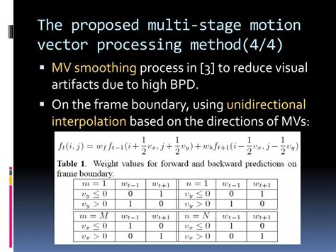 Ppt A Novel Multi Stage Motion Vector Processing Method For Motion