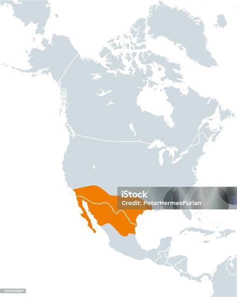 Ilustración De Mapa De Aridoamérica Ecorregión De Clima Seco Y Árido En