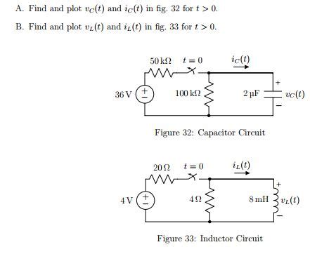 Solved A Find And Plot VC T And IC T In Fig For T Chegg Com
