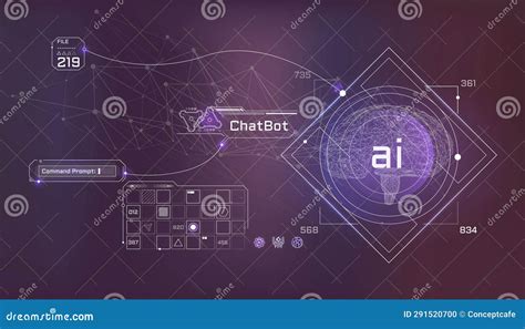 Vector Infographics Data Analysis By Artificial Intelligence Stock