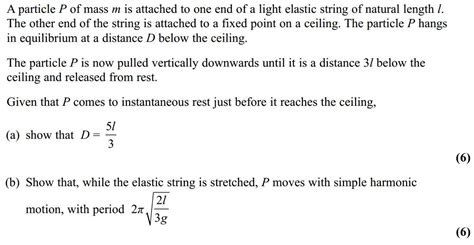 Solved A Particle P Of Mass M Is Attached To One End Of A Chegg