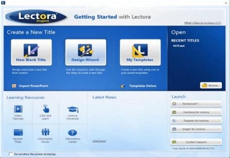 The Main Page Of Lectora Inspire Program Download Scientific Diagram
