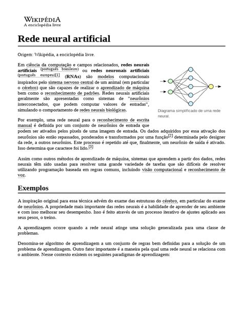 rede neural artificial pdf rede neural artificial aprendizado de