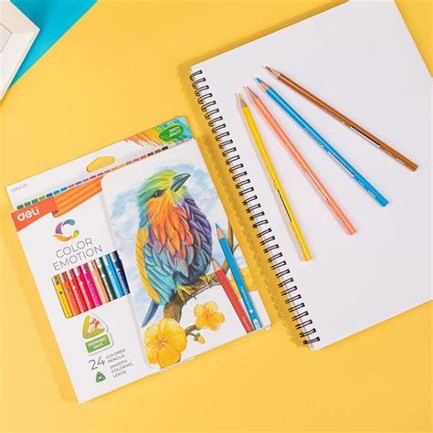 Poom 델리 컬러펜슬 색연필 세트 컬러링 미술 도구 36색