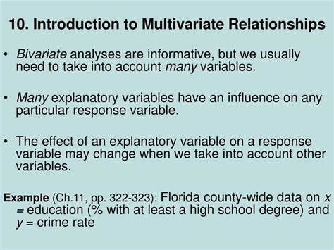 Ppt 10 Introduction To Multivariate Relationships Powerpoint