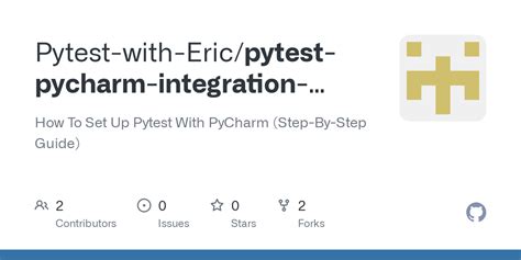 Github Pytest With Eric Pytest Pycharm Integration Example How To Set Up Pytest With Pycharm
