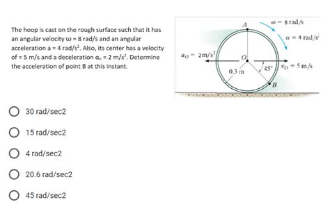 Solved A W Rad S A Rad S The Hoop Is Cast On The Chegg