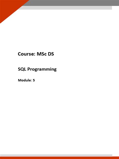 sql unit5 pdf pl sql databases