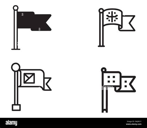 Feature Flags Concept Vector Icon Design On White Background Stock Illustration Stock Vector