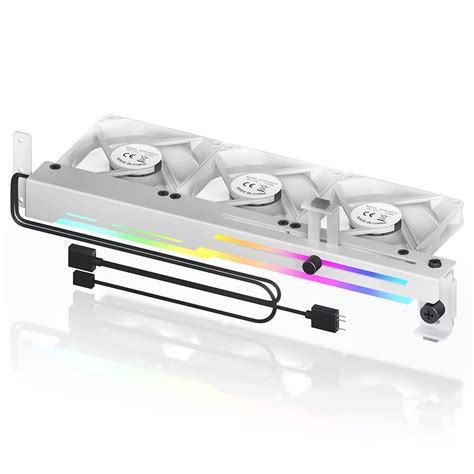 พัดลมระบายความร้อนการ์ดจอ พร้อมไฟ led argb 5v 3pin และพัดลม 80 มม rgb