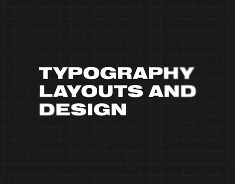 Typography Layouts And Design Behance