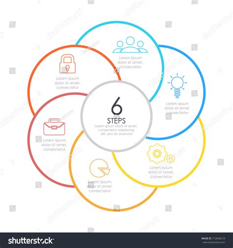Outline Round Infographic Circle Diagram Stock Vector Royalty Free Shutterstock