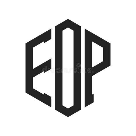 Eop Logo Design Initial Letter Eop Monogram Logo Using Hexagon Shape Stock Vector
