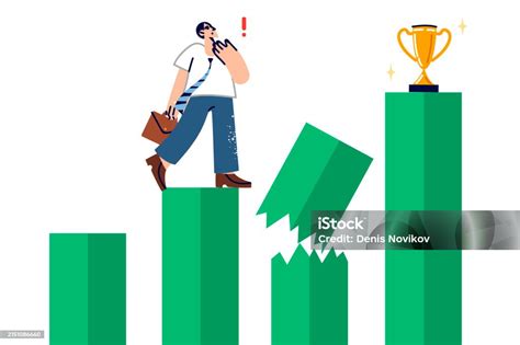 우승자 골든 컵을 차트 정상에 올리기 위해 노력하는 사업가의 성공의 길에 도전 개념에 대한 스톡 벡터 아트 및 기타 이미지