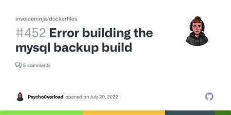 error building the mysql backup build · issue 452 · invoiceninja
