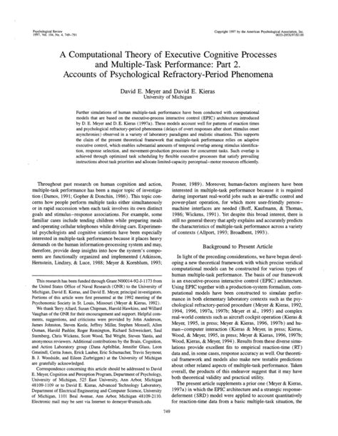 Pdf A Computational Theory Of Executive Cognitive Processes And