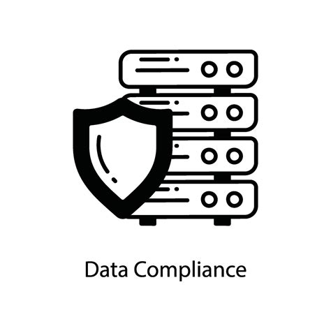 Data Compliance Doodle Icon Design Illustration Networking Symbol On