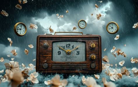 Surreal Clock Imagery With Floating Clock Hands Time Lapse