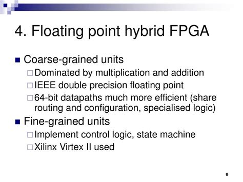Ppt Domain Specific Hybrid Fpga Architecture And Floating Point