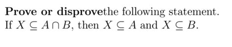 Solved Math Proofs 4 ﻿prove Or Disprove The Following