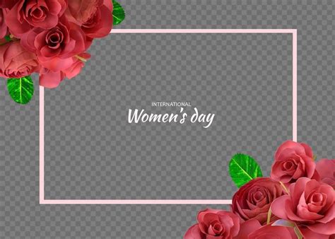 종이 스타일의 국제 여성의 날 프리미엄 Psd 파일