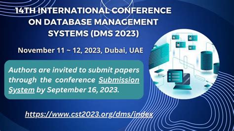 Submit Papers For Dms 2023 Conference Stephen Leo Posted On The Topic Linkedin