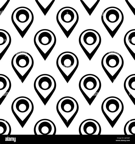 Map Pin Icon Location Marker Pin On The Map Seamless Pattern Vector Art Illustration Stock