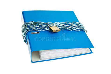File Folder Locked With Chain Stock Image Image Of Private Data 19492403