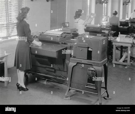 A Woman Operates One Of IBM Computers In Use During The Census The Units Were