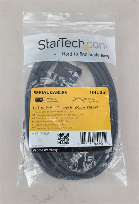 Startech Com M Black Straight Through Db Rs Serial Cable M F