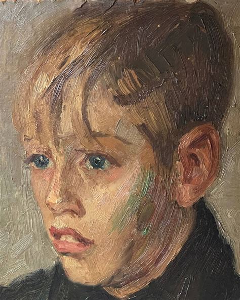 Stara Slika Portret Dečaka 79934509