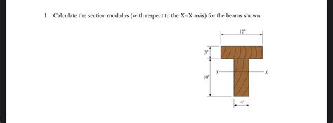 Solved Calculate The Section Modulus With Respect To The Chegg