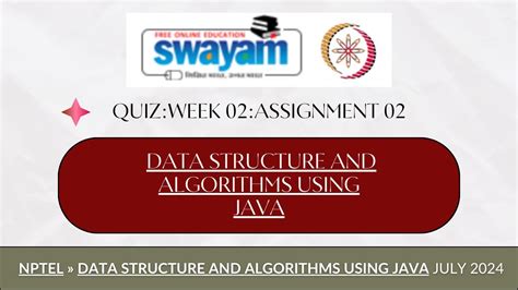 Week 2 Assignment 2 Answers Of Nptel Data Structure And Algorithms