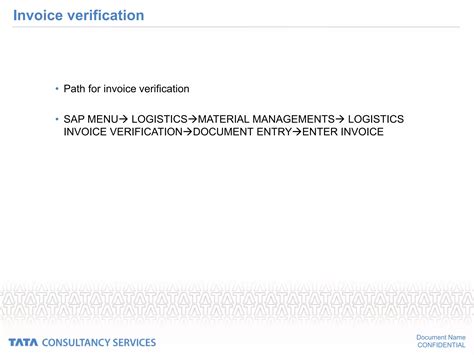 Invoice Verification 2 0 Ppt