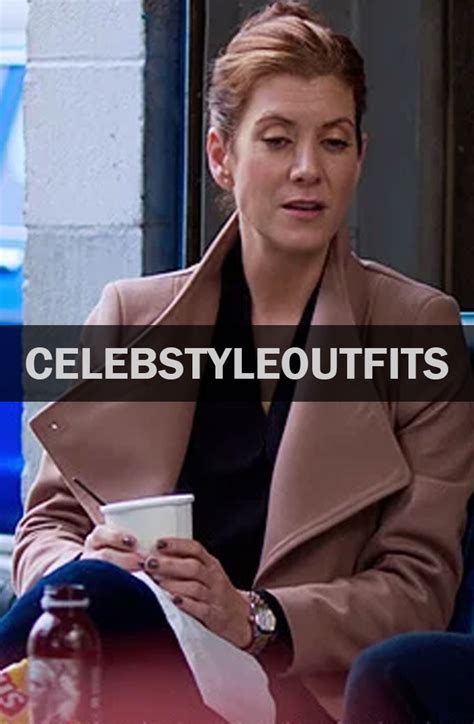 Kate Walsh 13 Reasons Why Tv Show Olivia Baker Beige Coat