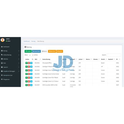 Jual Aplikasi Inventori Barang Dengan Barcode Dan Surat Jalan Berbasis