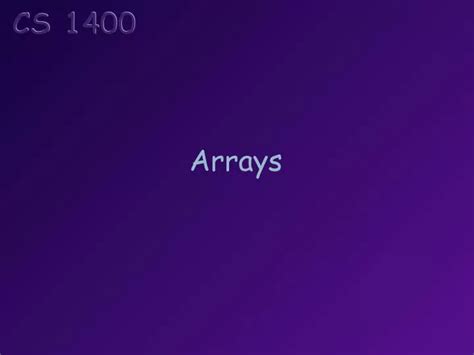 Ppt Arrays Powerpoint Presentation Free Download Id2101628