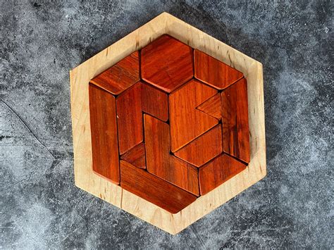 Hexagon Shape 13 Piece Jigsaw Puzzle — Rocky River Woodworks