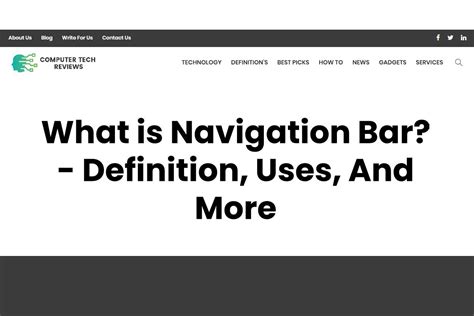 what is navigation bar definition uses and more