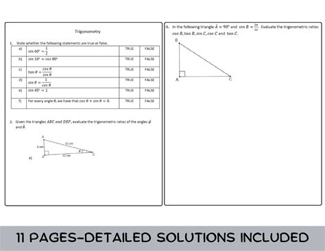 Trigonometry Review Worksheets