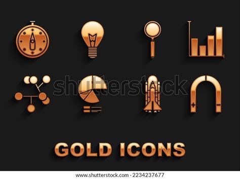 Set Pie Chart Infographic Magnet Space Stock Vector Royalty Free 2234237677 Shutterstock