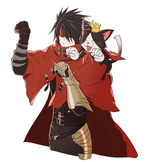 Vincent Valentine And Cait Sith Final Fantasy And 3 More Drawn By