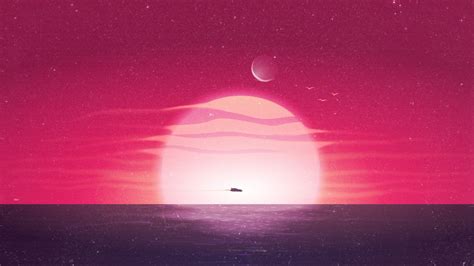 배경 화면 삽화 조류 배 바다 수평선 태양 1920x1080 Jorgeegb 1931155 배경 화면