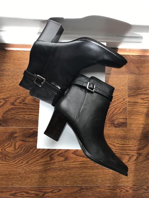 Чорні шкіряні чобітки — ціна 1000 грн у каталозі Чоботи Купити жіночі речі за доступною ціною на