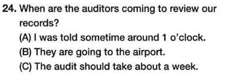 Terminology And Types TOEIC LC Part 2 Test Script Answer TOEIC Listening Comprehension