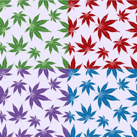 Weed Leaf Pattern Background