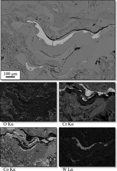 Sem Image Showing The Coating Microstructure And Corresponding Eds Maps