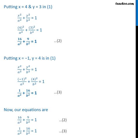 Example 13 Find Equation Of Ellipse Major Axis Along X Axis