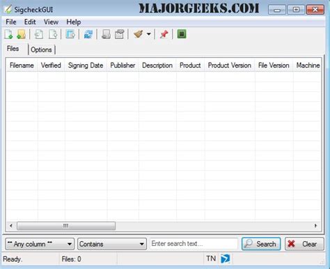 Download SigCheckGUI MajorGeeks
