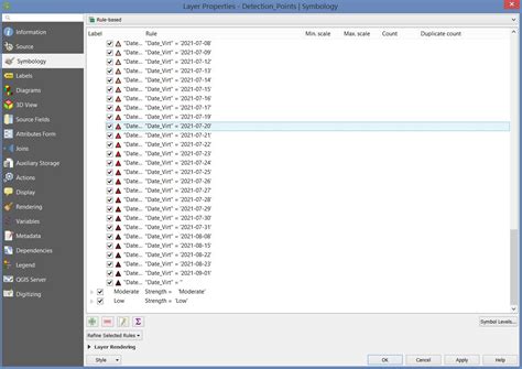 Qgis Auto Updating Rule Based Symbology Categorised By Date